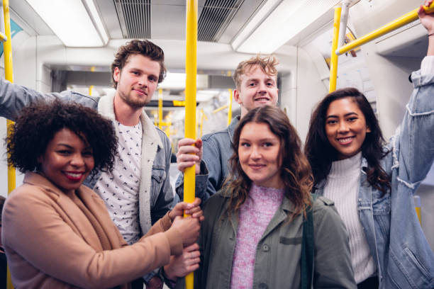 Free Stock Photo of Group of People Standing on a Subway Train ...