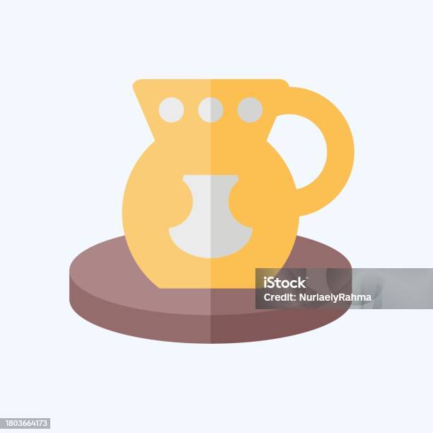 Icon Ayran Related To Turkey Symbol Flat Style Simple Design Editable
