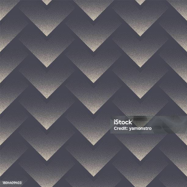 Chevron Layered Structure Seamless Pattern Vector Dotwork Abstract