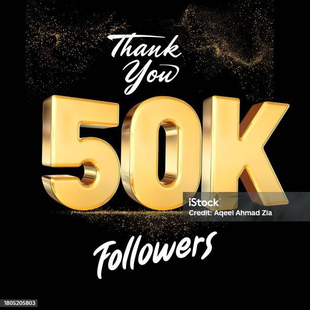 Thank You 50k Followers Celebration For The Social Media Post Poster