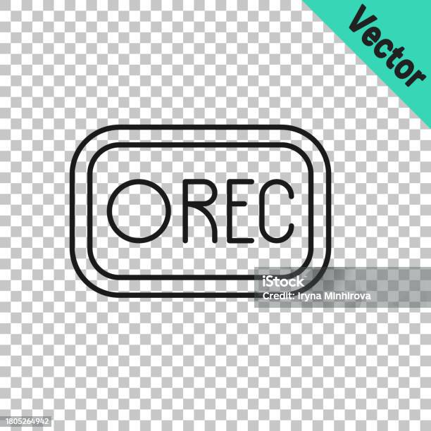 Garis Hitam Ikon Tombol Rekam Terisolasi Pada Latar Belakang Transparan ... Garis Hitam Ikon Tombol Rekam Terisolasi Pada Latar Belakang Transparan ...