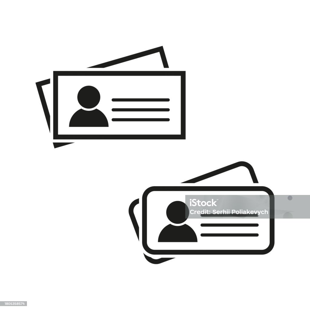 Icône Didentification Symbole De Carte Didentité Panneau De Permis De