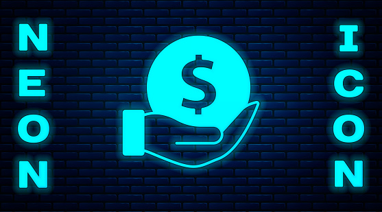 Glowing Neon Money Dengan Ikon Perisai Terisolasi Pada Latar Belakang ... Glowing Neon Money Dengan Ikon Perisai Terisolasi Pada Latar Belakang ...