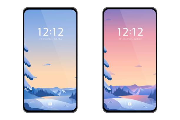 Free Stock Photo of Two smartphones displaying colorful wallpapers ...