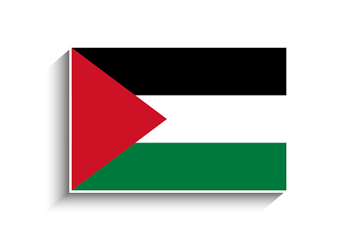 Vetores De Ícone Da Bandeira Da Palestina Do Retângulo Plano E Mais Imagens De Abstrato