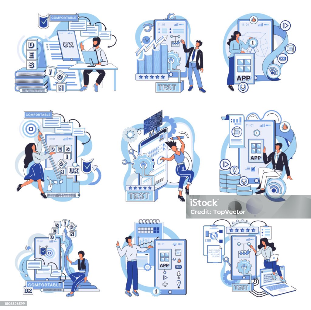 Application Testing Metaphor Vector Software Testing Watchmthat Keeps Lookout For Code Anomalies