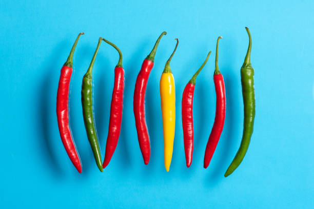 Free Stock Photo of Three groups of three colors of chili pepper ...