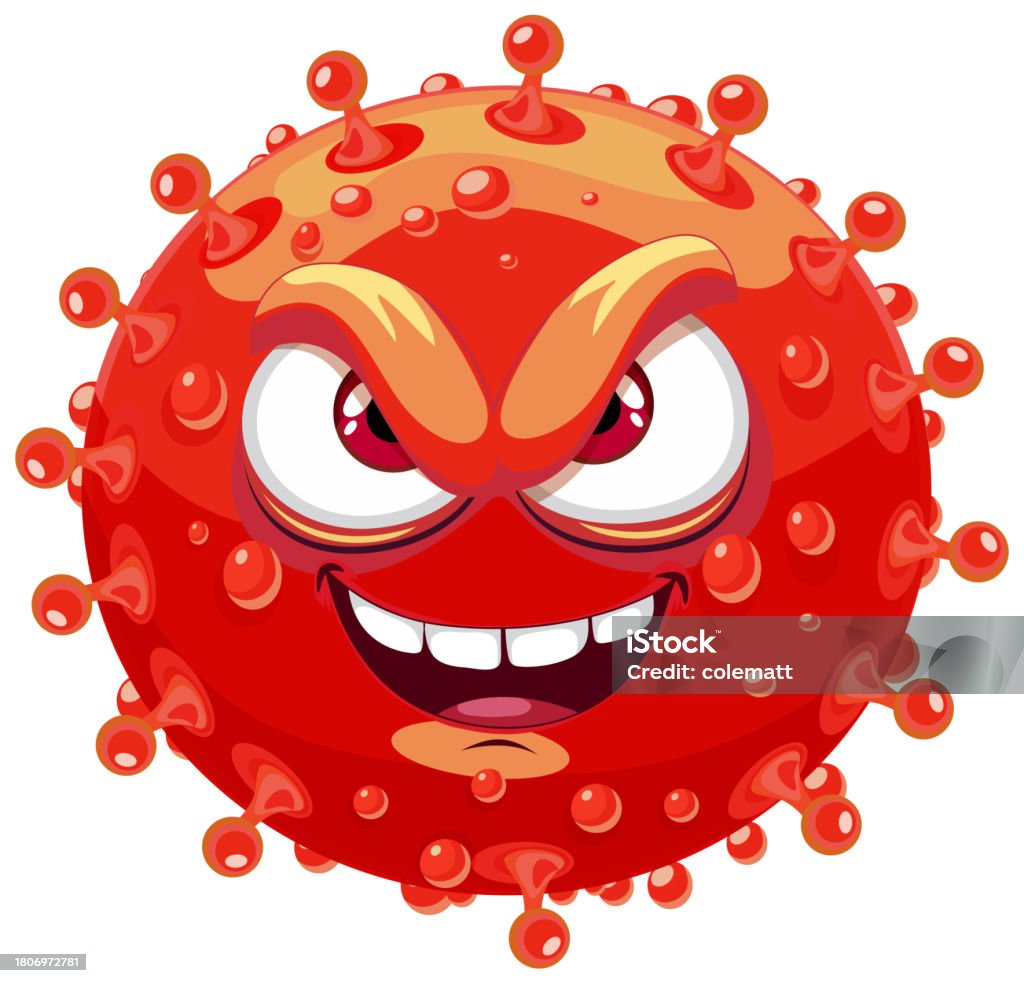 Karakter Kartun Monster Virus Kuman Bakteri Merah Ilustrasi Stok ... Karakter Kartun Monster Virus Kuman Bakteri Merah Ilustrasi Stok ...