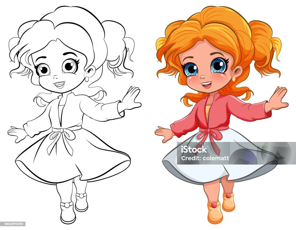 Cute Girl Dancing Isolated Stock Illustration Download Image Now Activity Adult Art Istock
