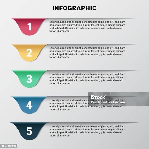 Infographic 5 Steps Graphic Visualize Analyze Data Background Stok ... Infographic 5 Steps Graphic Visualize Analyze Data Background Stok ...