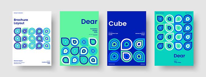 Template Sampul Buku Geometris Desain Poster Terisolasi Tata Letak
