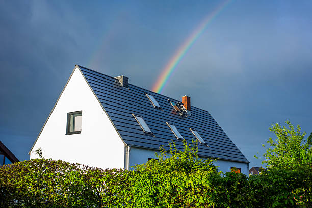 Free Stock Photo of Rainbow over Houses | Download Free Images and Free ...