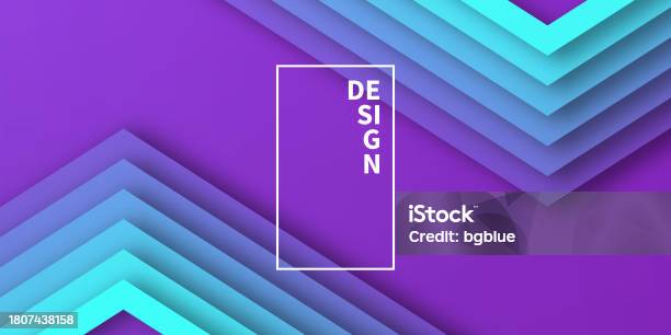 Abstract Design With Geometric Shapes And Blue Gradients Trendy