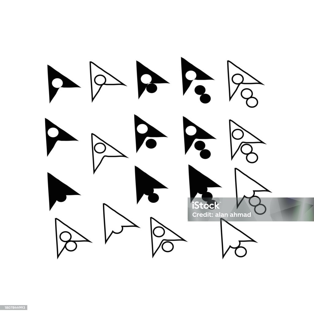 Collection Set Of Mouse Cursor Pointer Icon Vector Illustration Stock Illustration Download
