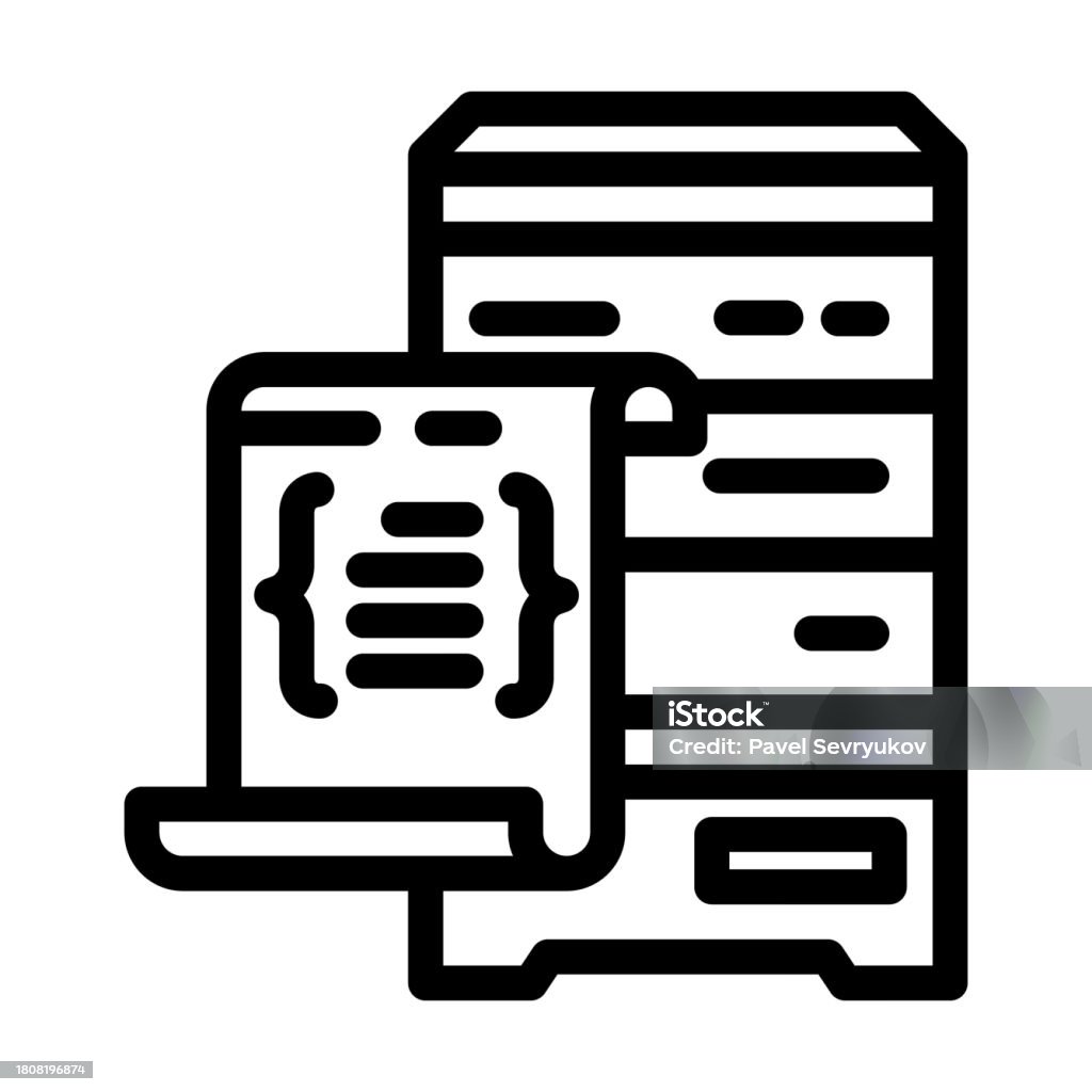 Database Scripts Line Icon Vector Illustration Stock Illustration ... Database Scripts Line Icon Vector Illustration Stock Illustration ...