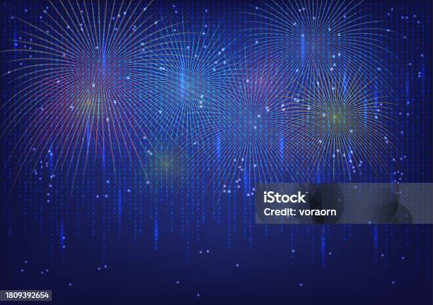Firework Digital Code 2 Stock Illustration Download Image Now Branch Plant Part