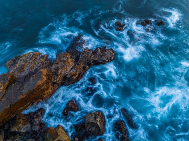Free Stock Photo of Cliffside view with jagged rocks and ocean ...
