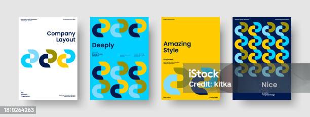 Tata Letak Flyer Abstrak Template Presentasi Bisnis Kreatif Desain