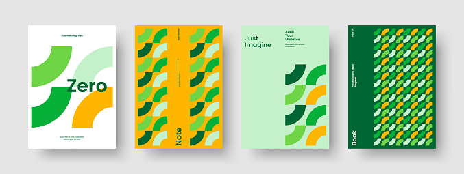Tata Letak Banner Abstrak Desain Poster Geometris Template Laporan