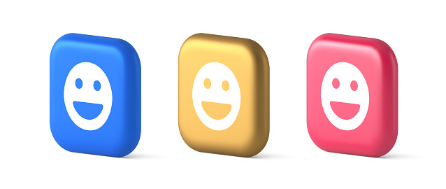Smiley Émoticône Bande Dessinée Visage Emoji Bouton Rire Réseau Social