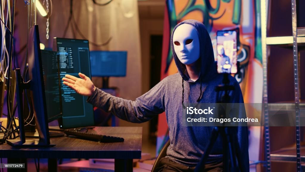 Hacker Threatens To Launch Cyber Attack Stock Photo - Download Image ... Hacker Threatens To Launch Cyber Attack Stock Photo - Download Image ...