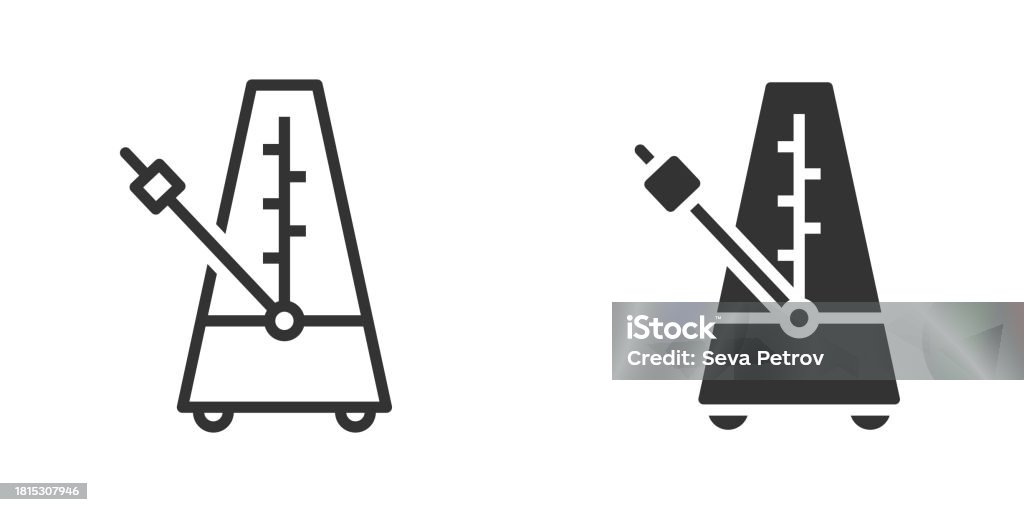 Ilustración de Icono De Metrónomo Aislado Sobre Fondo Blanco ... Ilustración de Icono De Metrónomo Aislado Sobre Fondo Blanco ...