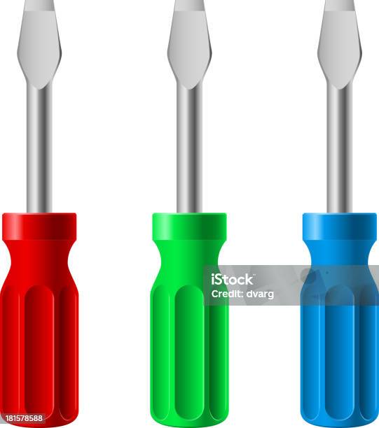 3 색상화 스크류드라이버 강철에 대한 스톡 벡터 아트 및 기타 이미지 강철 공구상자 나사돌리개 Istock