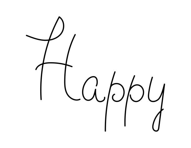 Free Stock Photo of Text of the word Happy in calligraphy lettering ...