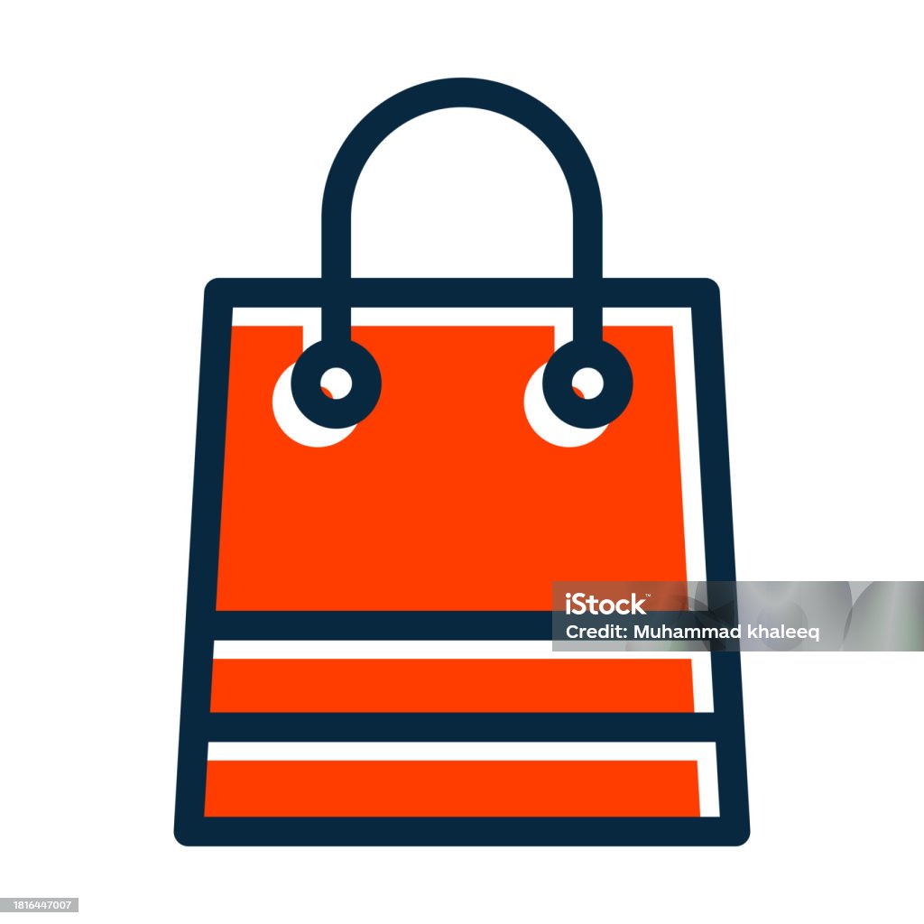 Shopping Bags Vector Thick Line Filled Dark Colors Icons For Personal