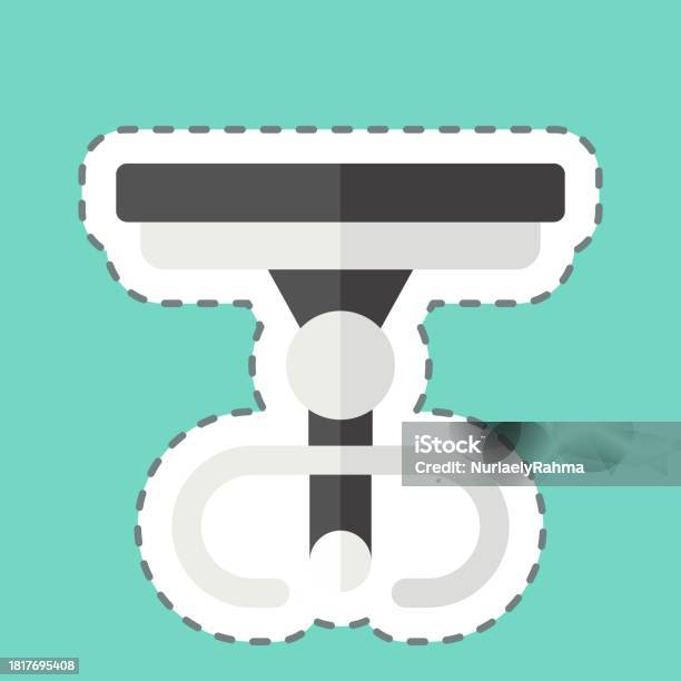 Garis Stiker Memotong Tabel Terkait Dengan Simbol Dekorasi Vintage