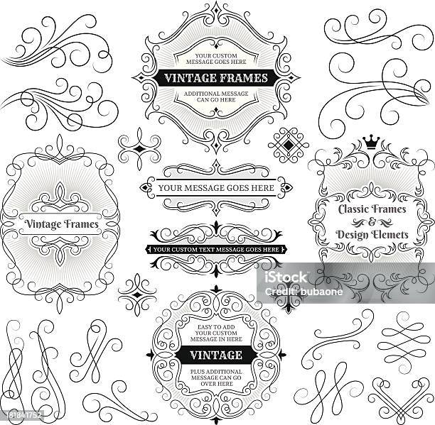 Vintage Labels Frames And Design Elements With Copy Space Stock