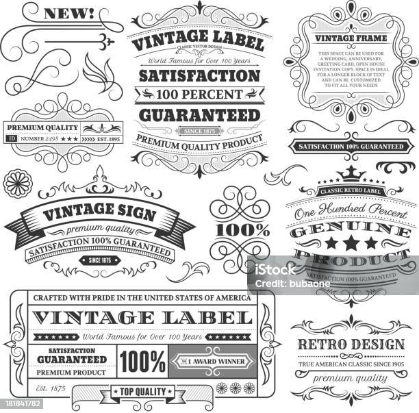 Vintage Labels Frames And Design Elements With Copy Space Stock
