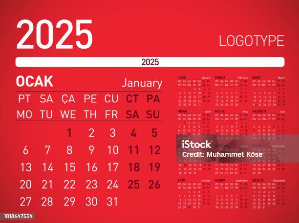 Turkce Takvim 2025 Yeni Yil Translation Turkish Calendar 2025 Year ... Turkce Takvim 2025 Yeni Yil Translation Turkish Calendar 2025 Year ...