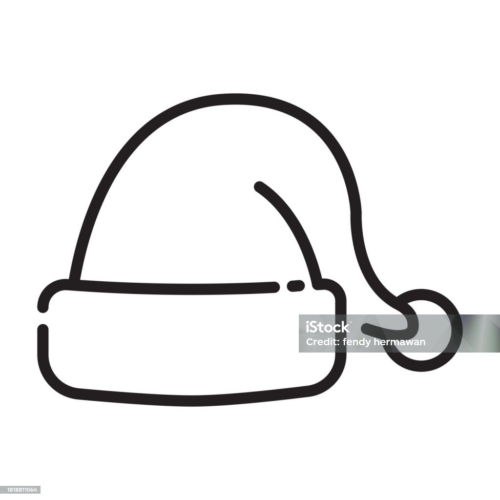 Santa Hat Icon Adobe Design Vector Template Stock Illustration