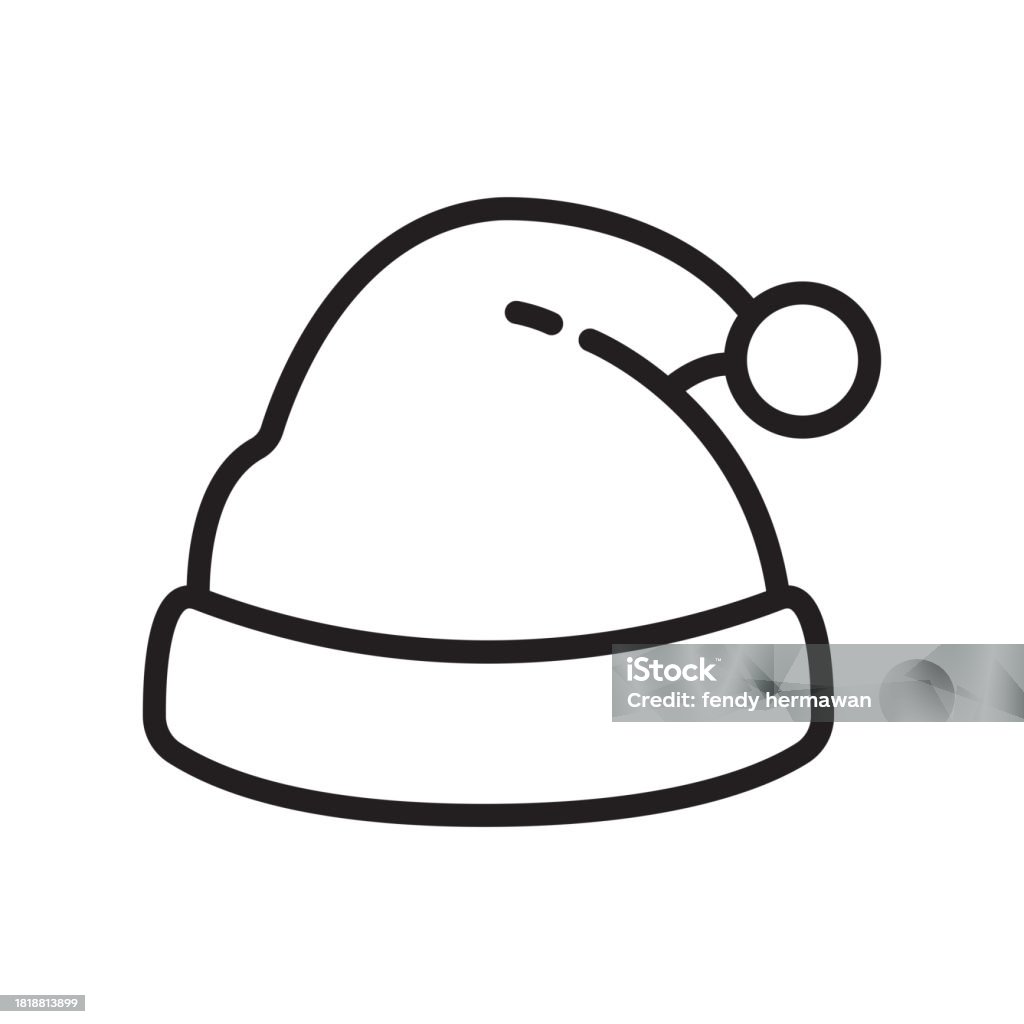 Santa Hat Icon Adobe Design Vector Template Stock Illustration