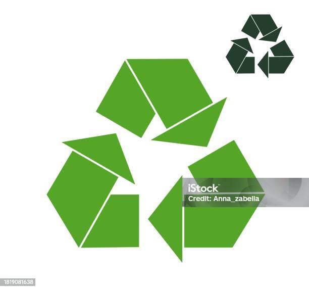 Icône Vectorielle De Symbole De Recyclage Isolée Sur Fond Blanc
