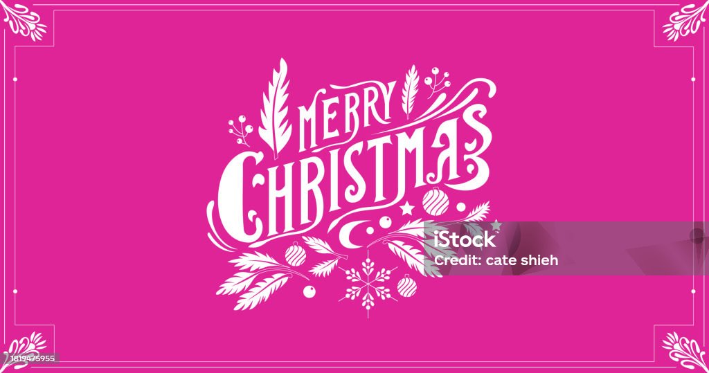 A Vector Illustration Of Merry Christmas Typography Design And Holiday