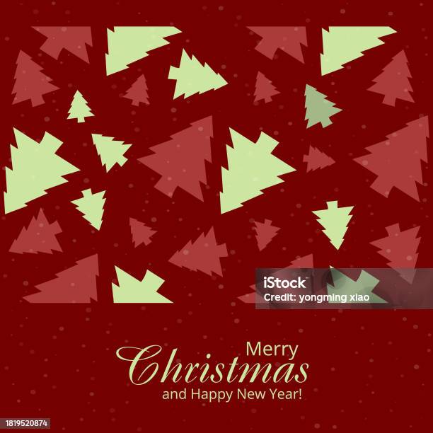 Vector Beautiful Merry Christmas Banner With Christmas Tree Silhouette