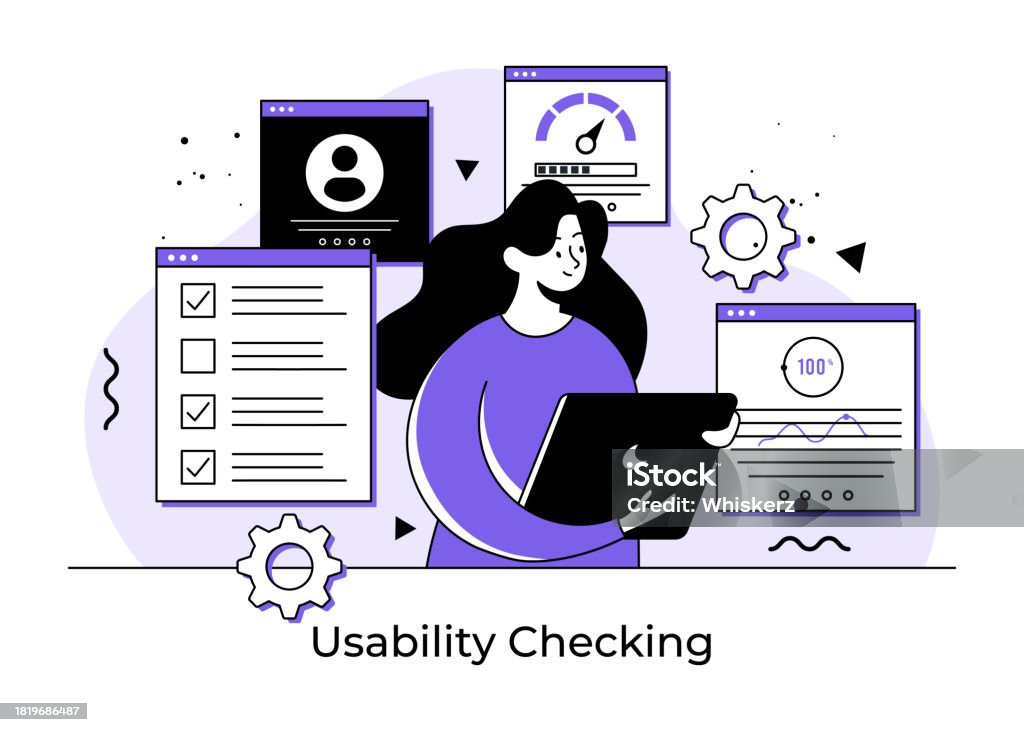 Usability Testing Flat Illustration Concept Qa Engineering Developer