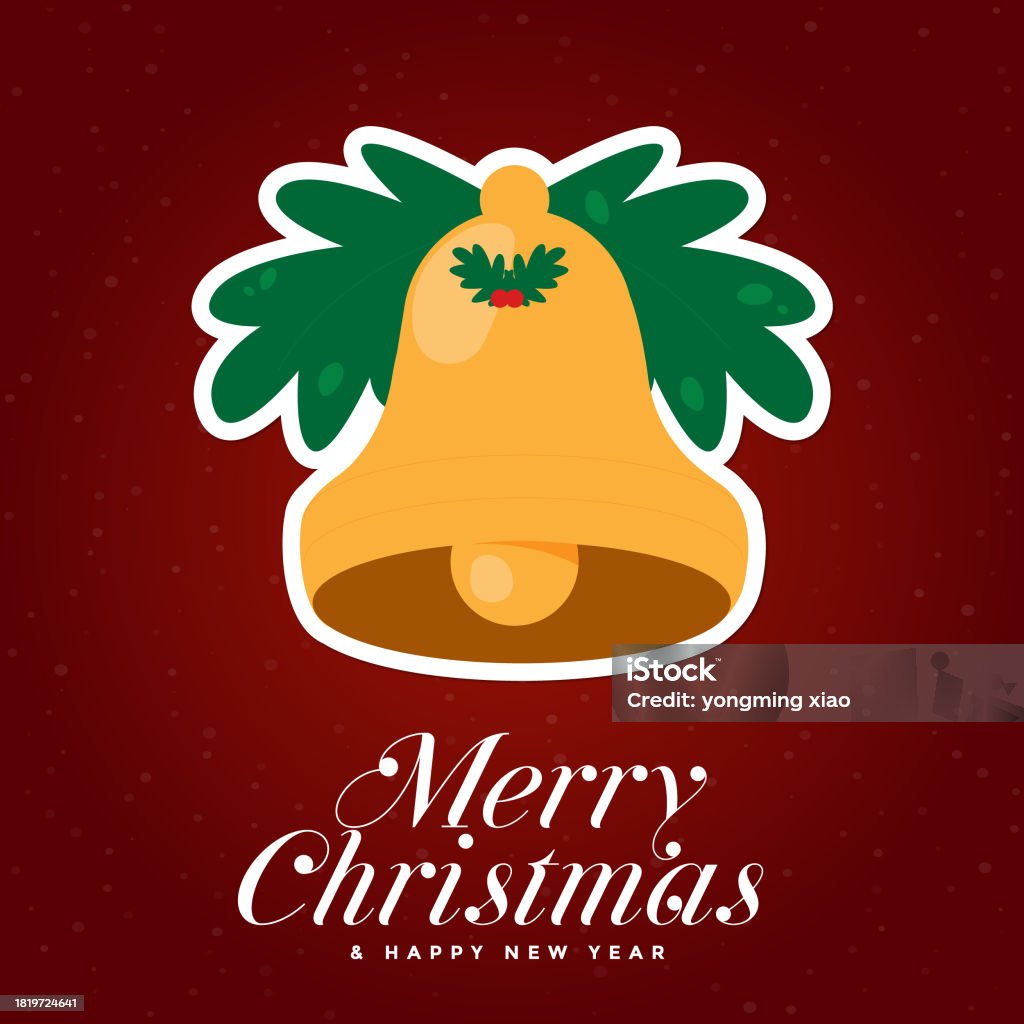 Vector Beautiful Merry Christmas Banner With Christmas Tree Silhouette