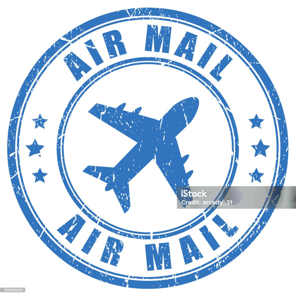 Air Mail Vector Stamp Stock Illustration Download Image Now Air