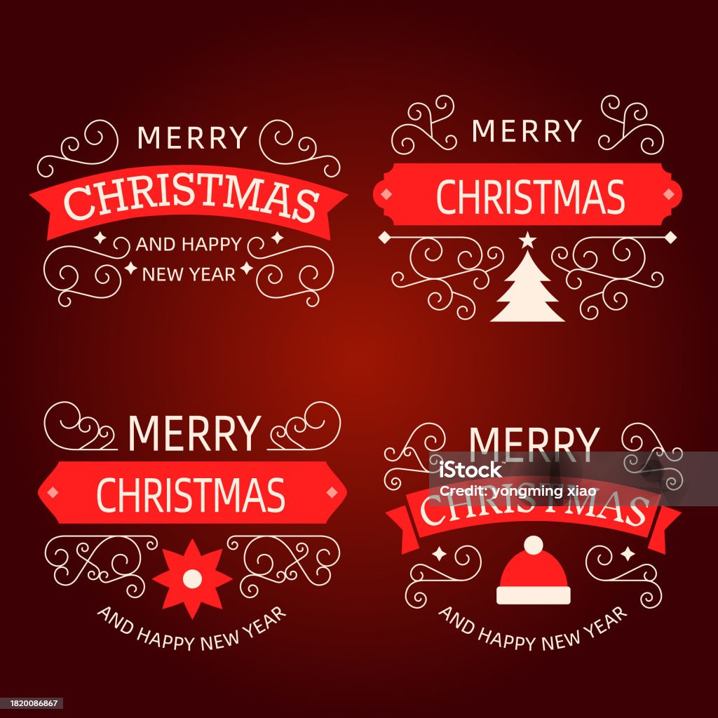 Vector Beautiful Merry Christmas Banner With Christmas Tree Silhouette