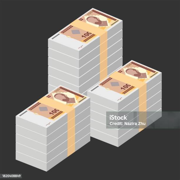 Convertible Mark Vector Illustration Bosnia And Herzegovina Money Set