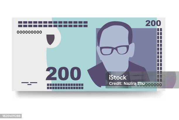 Convertible Mark Vector Illustration Bosnia And Herzegovina Money Set