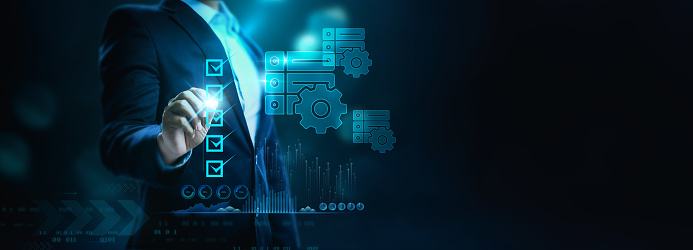 Analis Yang Bekerja Dengan Analisis Bisnis Dan Sistem Manajemen Data