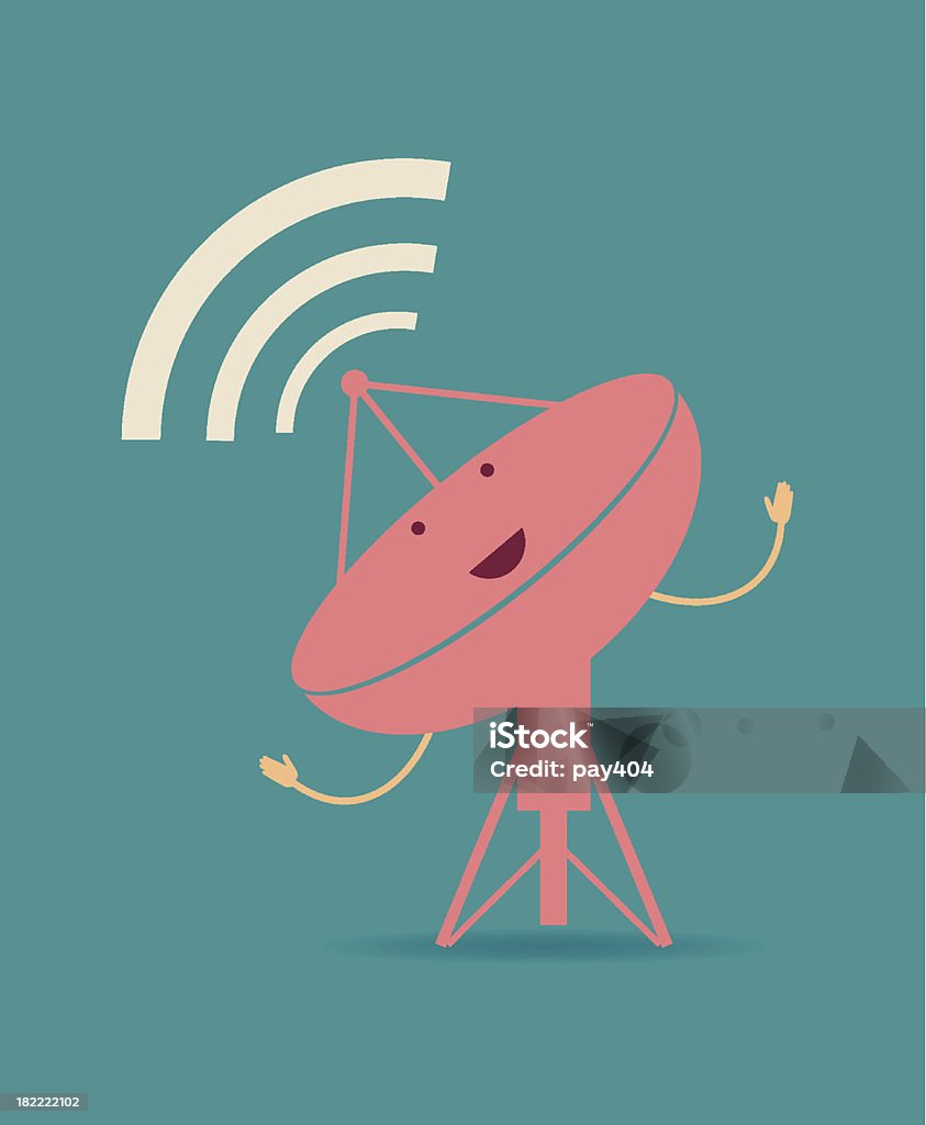 Satellite Dishes Antena Retro Poster Stock Illustration Download
