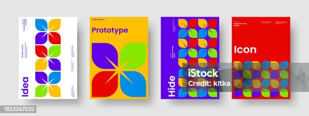 Desain Flyer Modern Tata Letak Laporan Terisolasi Template Presentasi