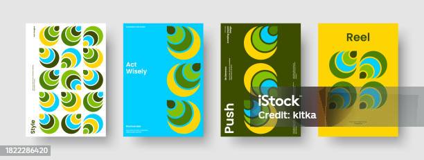 Desain Laporan Abstrak Tata Letak Brosur Terisolasi Template Banner