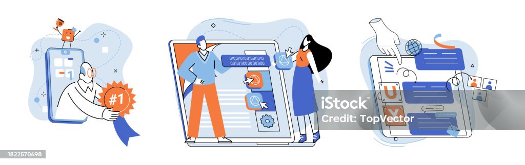 Application Testing Metaphor Vector Application Testing Detector