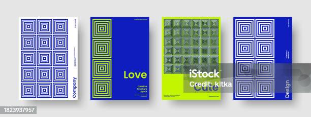 Tata Letak Latar Belakang Geometris Desain Laporan Abstrak Template